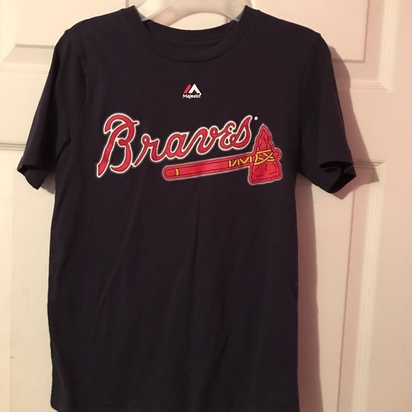 Majestic | Shirts & Tops | Atlanta Braves Upton 8 Tee Boys Medium M 12 ...